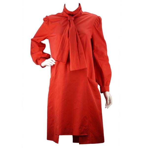 Yves Saint Laurent Red Tent Dress - MRS Couture